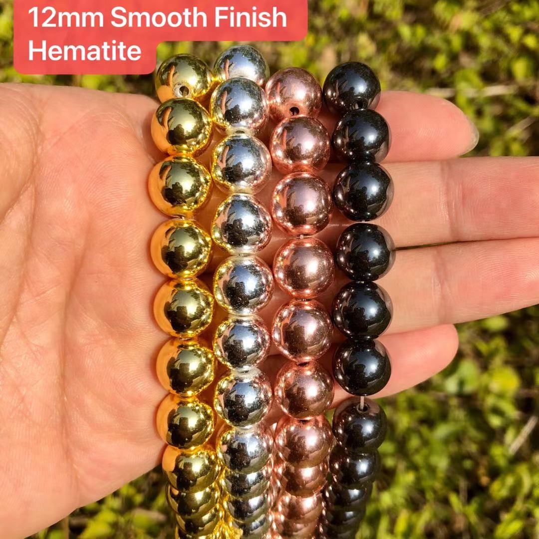 12mm smooth finished hematite beads, sold per pkg of 1 stand – Charms ...